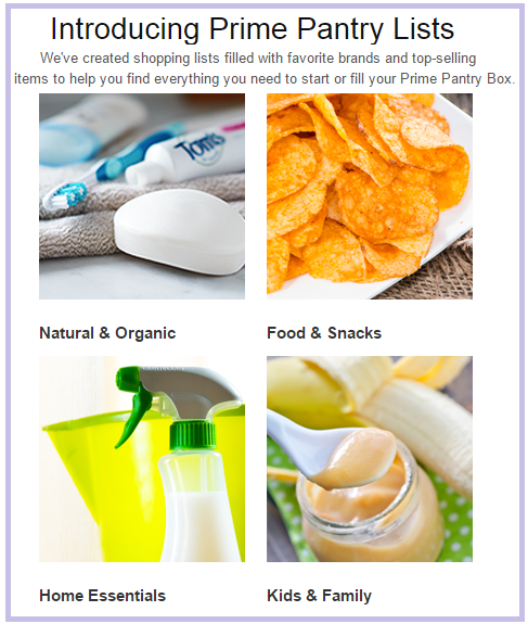 NEW – Prime Pantry Lists! « Darlene Michaud