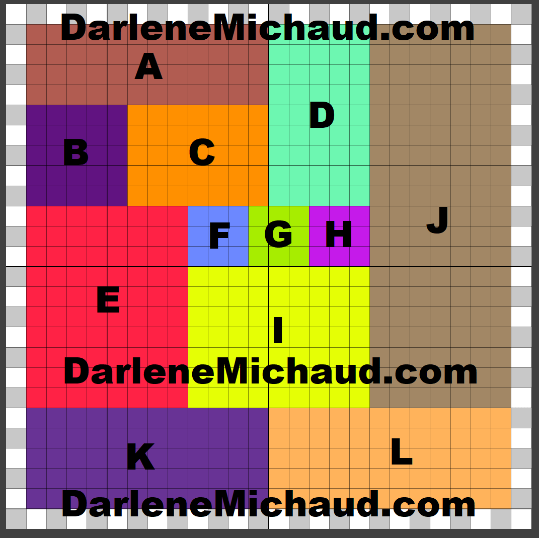 Easy Scrappy Quilt – Diagram and Sizes – Quilt Along with Darlene ...