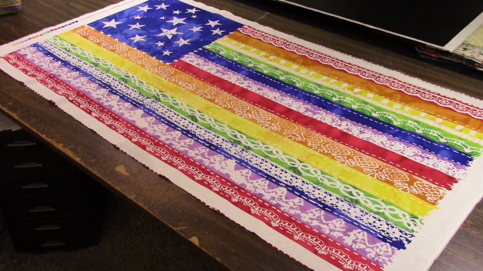 Rainbow Flag Fabric Panel (4982) « Darlene Michaud
