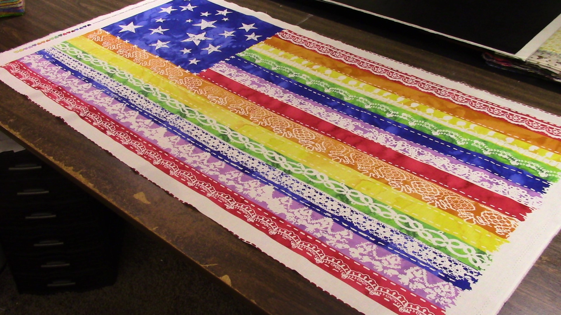 Rainbow Flag Fabric Panel (4982) « Darlene Michaud
