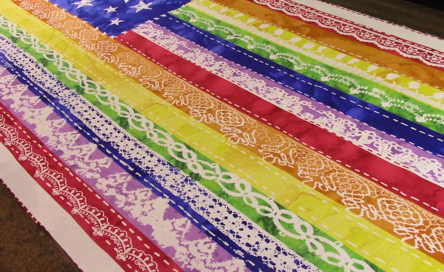 Rainbow Flag Fabric Panel (4982) « Darlene Michaud