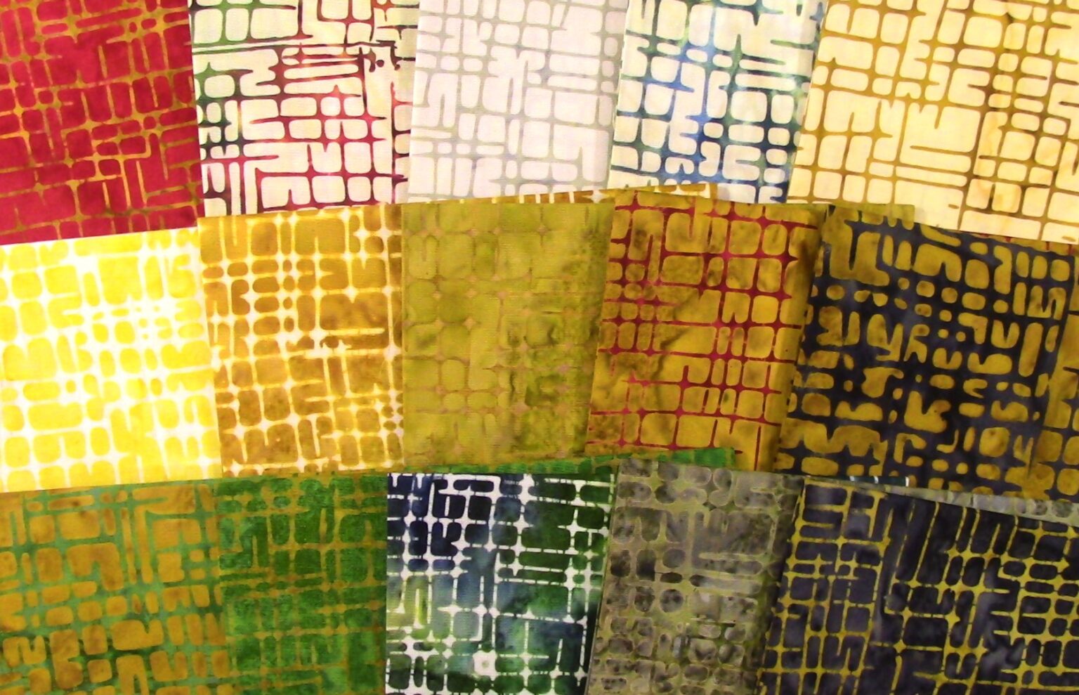 15 Fat Quarters – Batik Urban Weave (5267fm) « Darlene Michaud